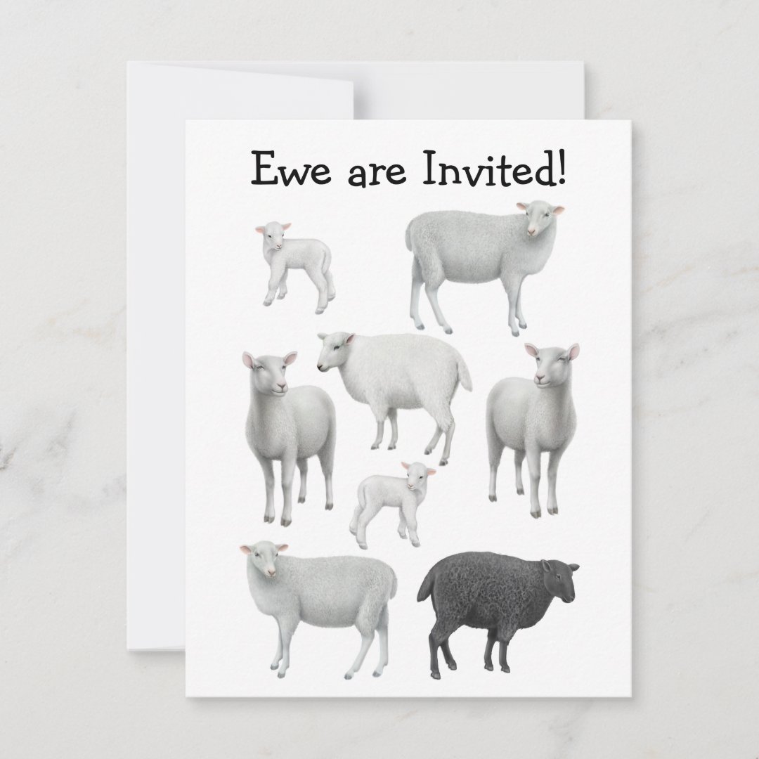 Black Sheep Invitation | Zazzle