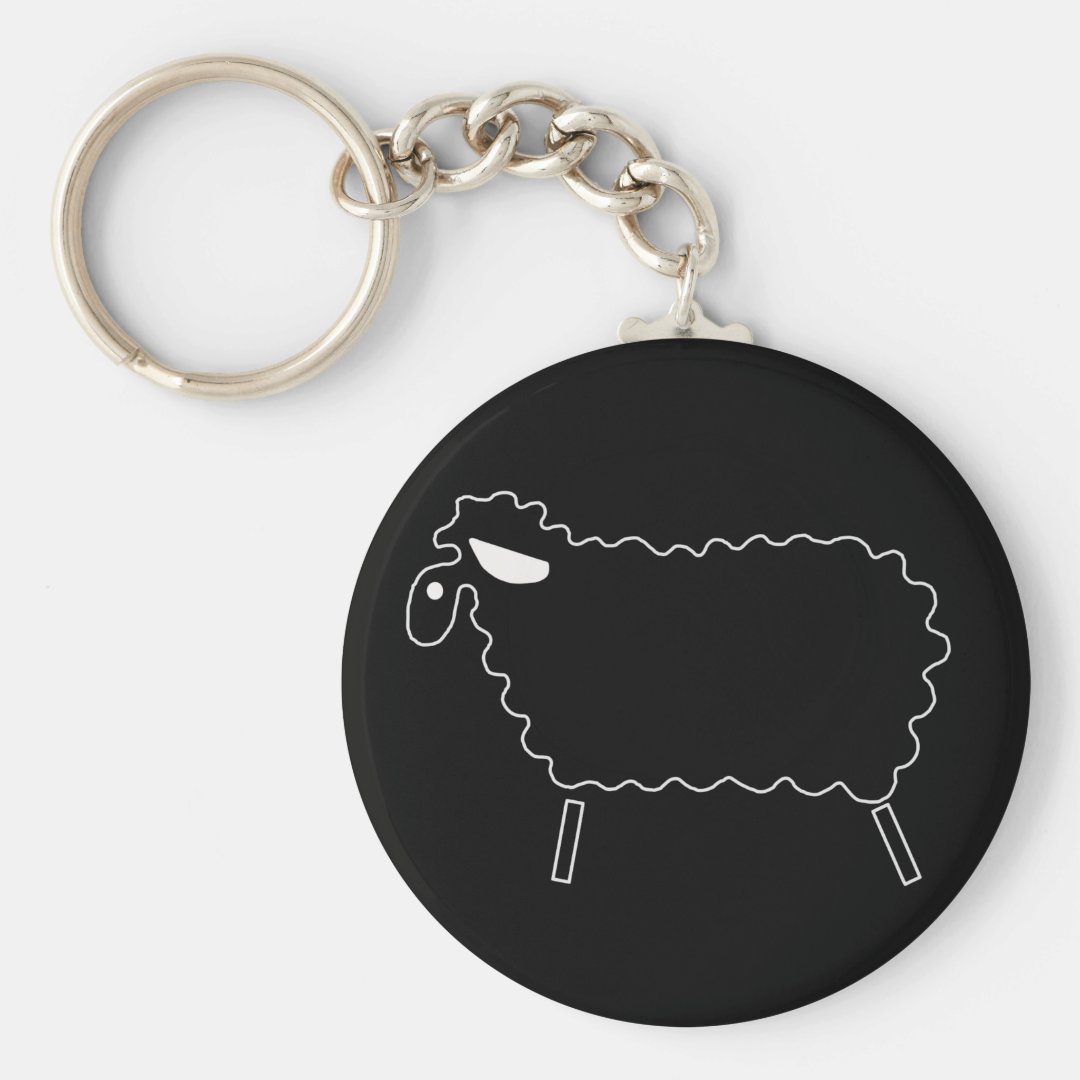 Black Sheep Keychain | Zazzle