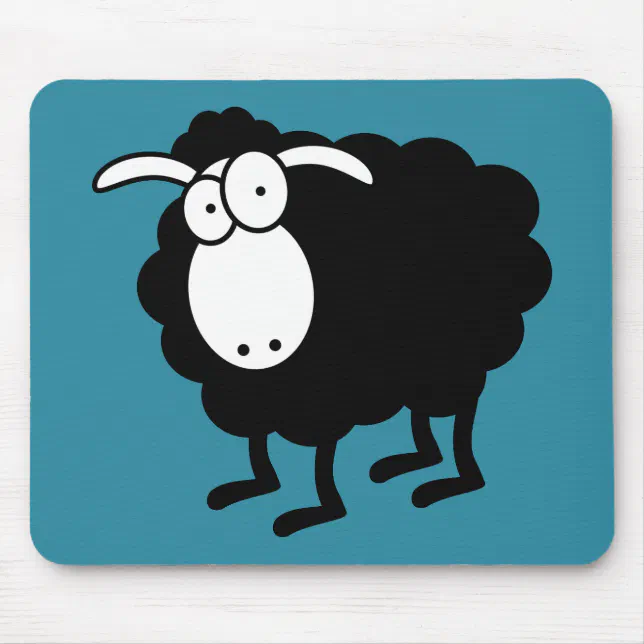 Black sheep mouse pad | Zazzle