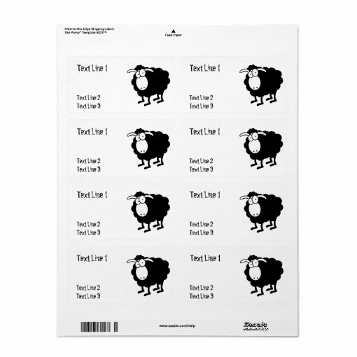 Black Sheep Template For Label | Zazzle
