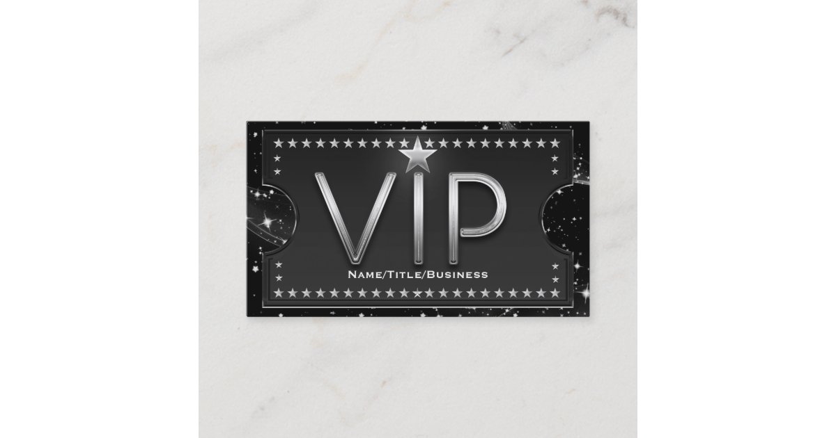 Black & Silver Chic Glam VIP Custom Ticket | Zazzle