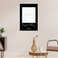 Black & Silver Happy Birthday Photo Frame Prop Poster | Zazzle