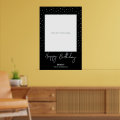 Black & Silver Happy Birthday Photo Frame Prop Poster | Zazzle