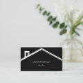 Black silver house roof modern QR code Business Card | Zazzle