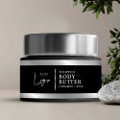 Black & Silver Logo Cosmetic Jar Wrapper Label | Zazzle
