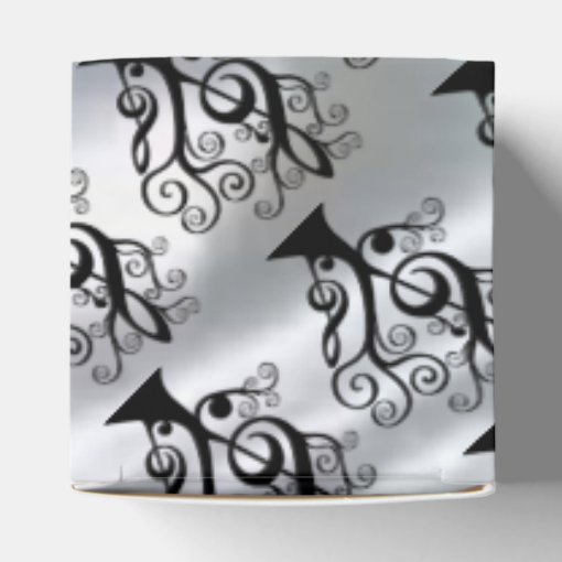 Black & Silver Music Treble Clef Tree Cube Box | Zazzle