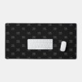 Black Simple Custom Logo Business Company Desk Mat | Zazzle