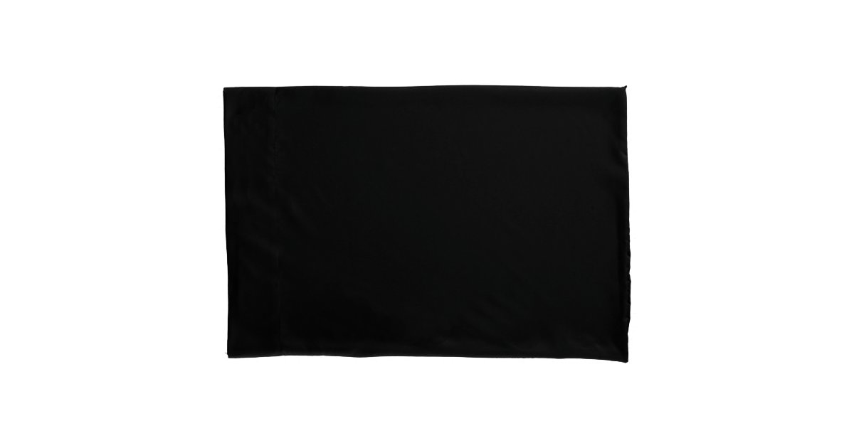Black Single Pillow Case, Standard Size Case | Zazzle