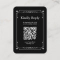 Black Skeleton Halloween Wedding RSVP Qr Code Enclosure Card | Zazzle
