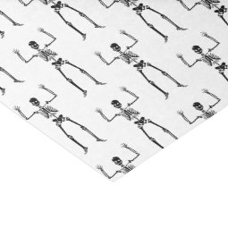 Black Skeleton Silhouette Tissue Paper | Zazzle