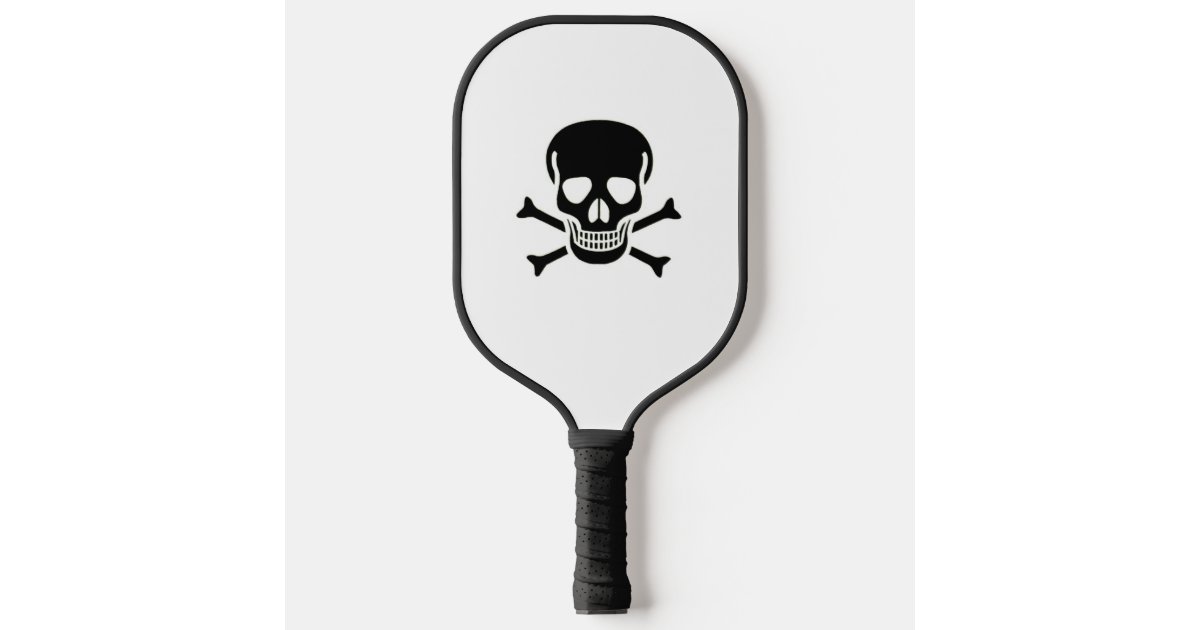 Black Skull pickleball paddle | Zazzle