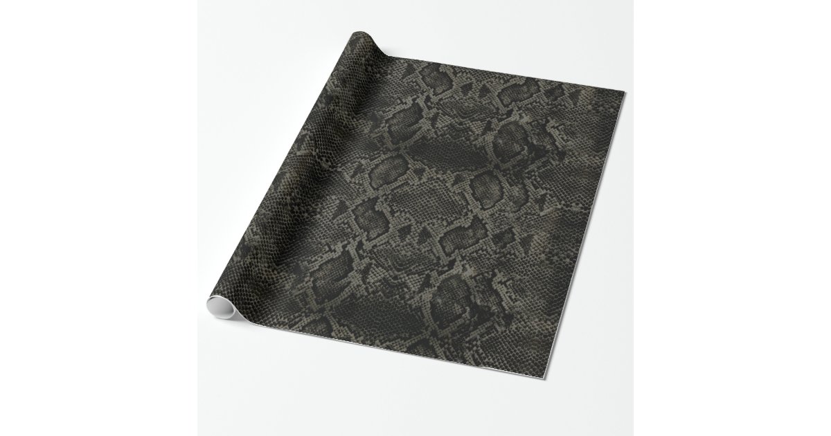 Black Snake print Wrapping Paper | Zazzle