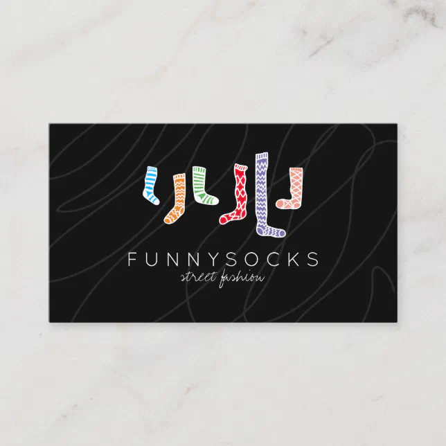 Black Socks Business Card | Zazzle