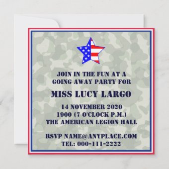 Black Soldier Boot Camp Going Away Invitation | Zazzle