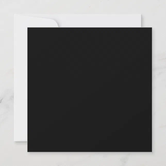 Black Solid Color Background Invitation | Zazzle
