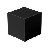 Black Solid Color Cube | Zazzle
