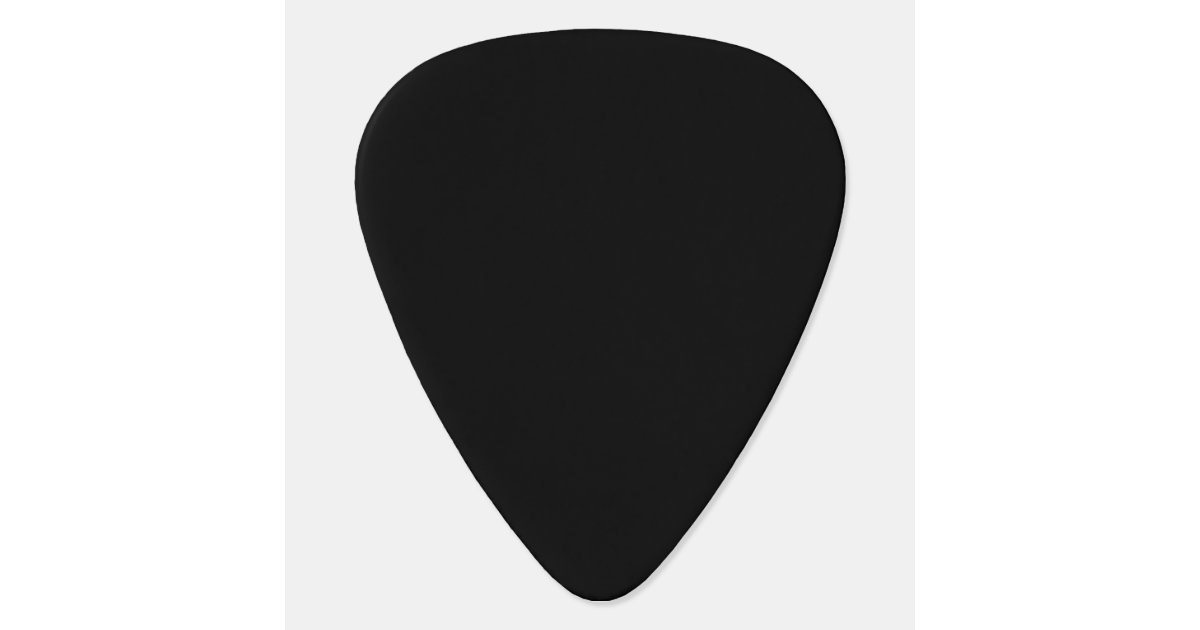 Black Solid Color Guitar Pick | Zazzle