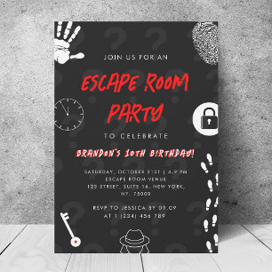 Printable Birthday Invitation Backgrounds Escape Room Prison