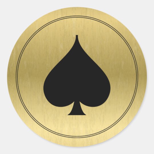Black Spade Symbol Sticker | Zazzle.com