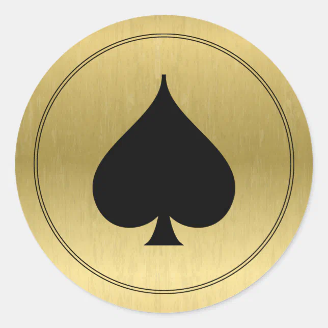 Black Spade Symbol Sticker | Zazzle