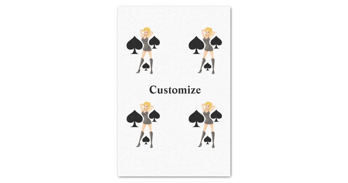 Black Spades Blonde Queen Tissue Paper | Zazzle
