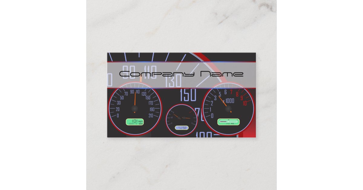 Black Speedometer Business cards | Zazzle