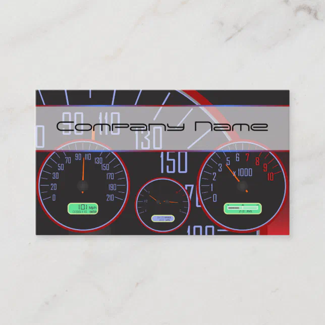 Black Speedometer Business cards | Zazzle