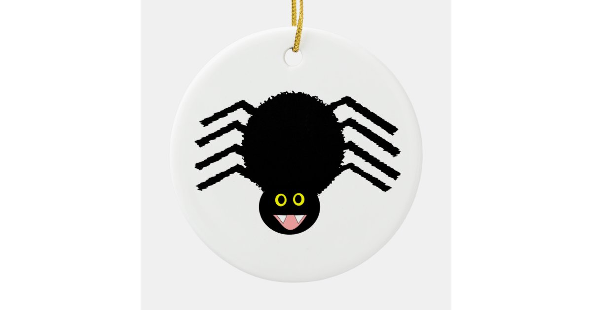 Black Spider Custom I Love Spiders Ceramic Ornament | Zazzle