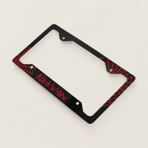 Black Spider Themed License Plate Frame | Zazzle