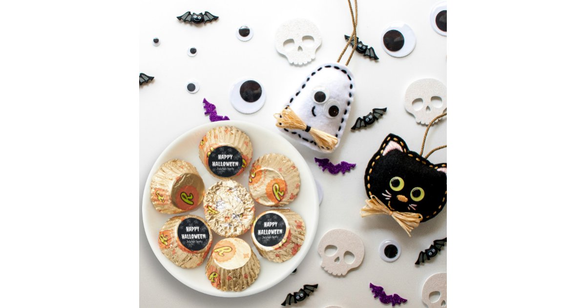 Black spider web, Halloween customizable Reese's Peanut Butter Cups ...