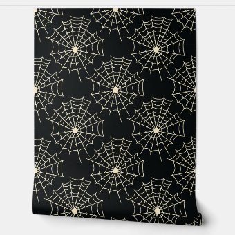 Black Spider Web Halloween Wallpaper | Zazzle