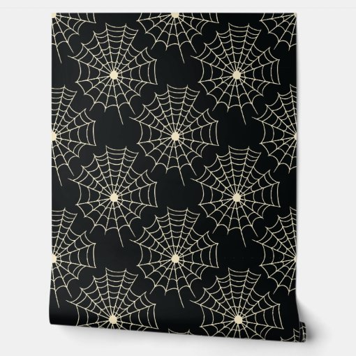Black Spider Web Halloween Wallpaper | Zazzle