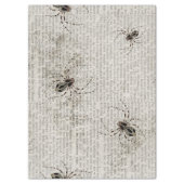 Black Spiders on Newsprint Decoupage Tissue Paper | Zazzle