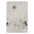 Black Spiders on Newsprint Decoupage Tissue Paper | Zazzle