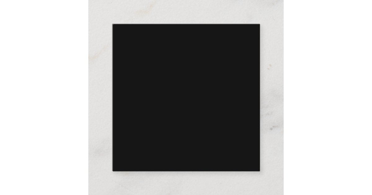 Black Square Business Card | Zazzle