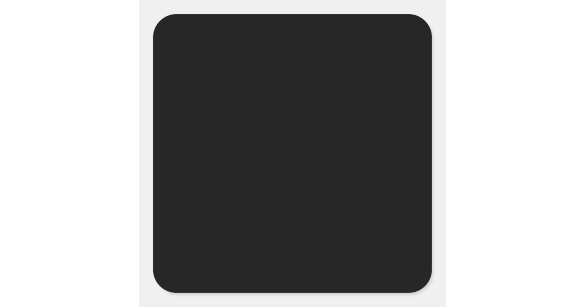 Black Square Sticker | Zazzle