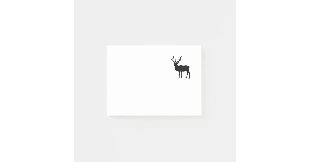 Black Stag Post-it Notes | Zazzle