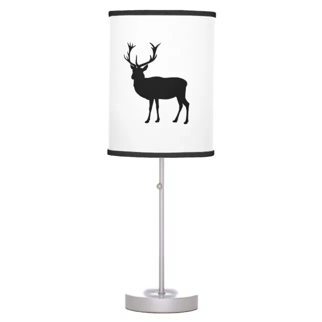 Black Stag Table Lamp | Zazzle