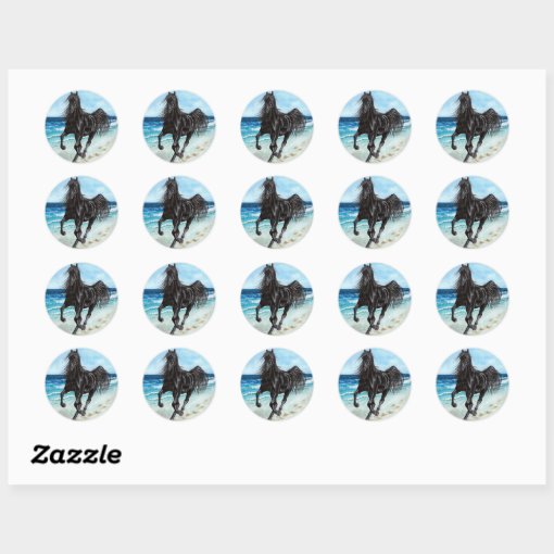 Black Stallion Arabian horse sticker | Zazzle