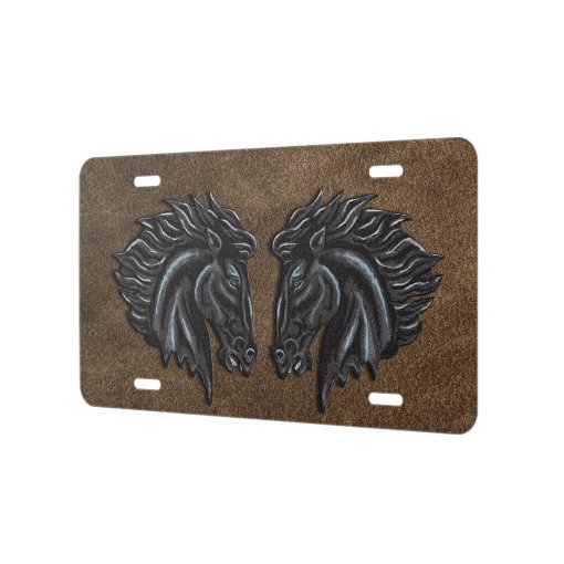 Black Stallion License Plate | Zazzle