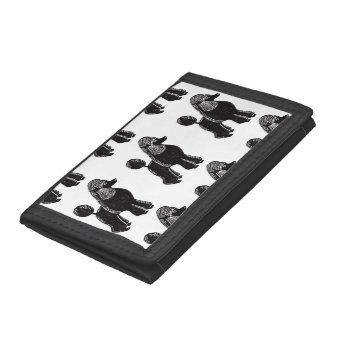 Black Standard Poodles Pattern Wallet | Zazzle