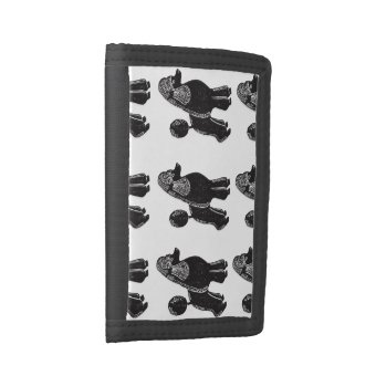 Black Standard Poodles Pattern Wallet | Zazzle