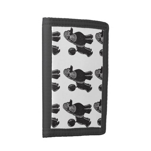 Black Standard Poodles Pattern Wallet | Zazzle