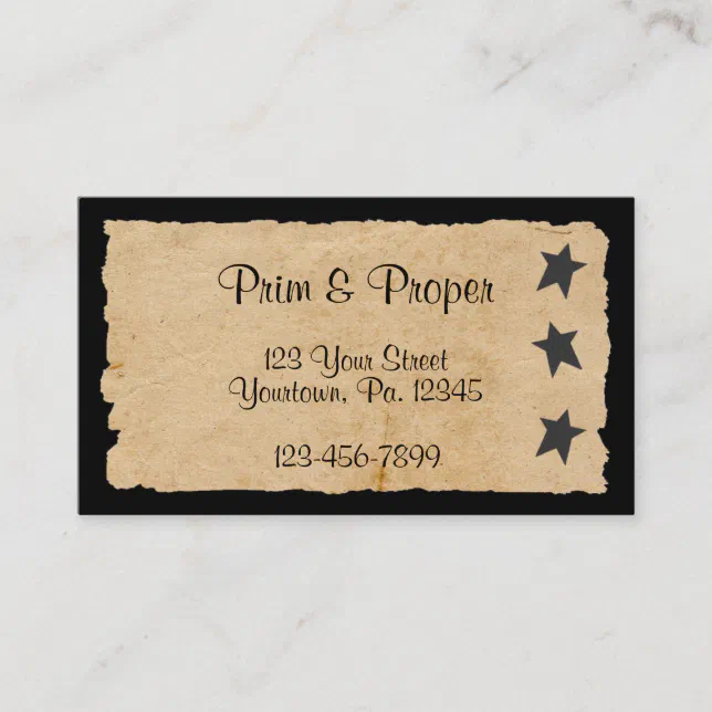 Black Star Business Card | Zazzle