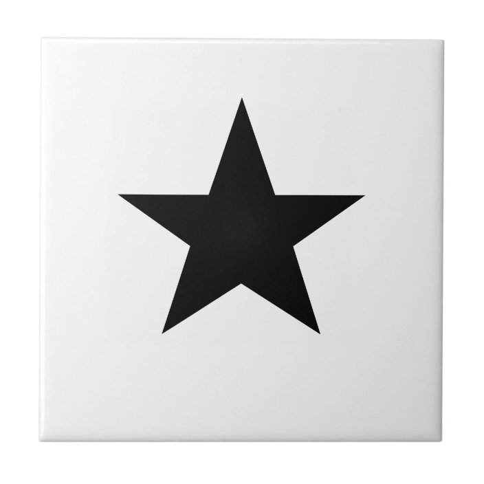 Black Star Ceramic Tile | Zazzle.com