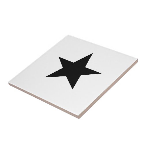 Black Star Ceramic Tile | Zazzle