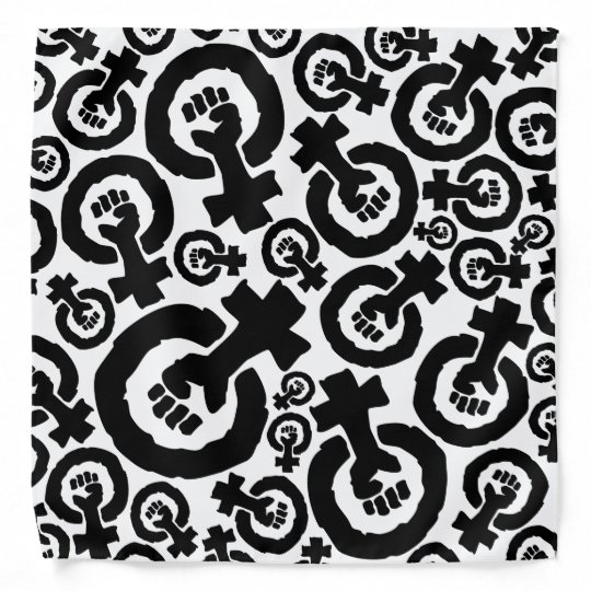black stencil Universal Female symbol Women's Lib Bandana | Zazzle.com