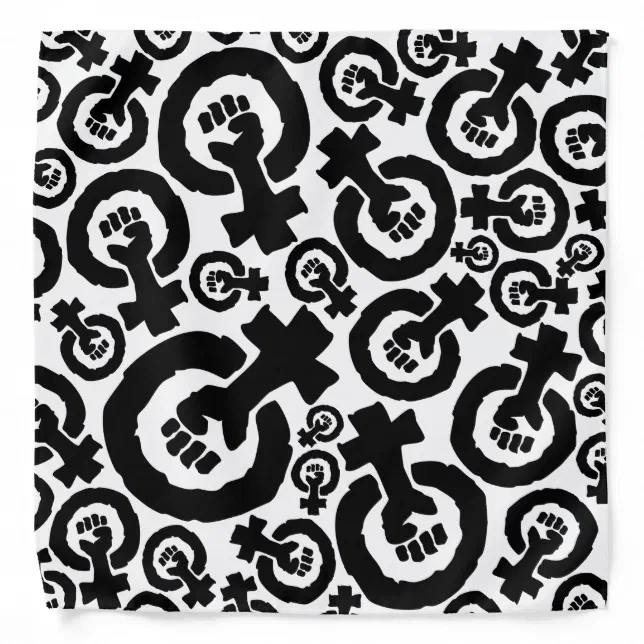 black stencil Universal Female symbol Women's Lib Bandana | Zazzle