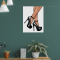 Black Stiletto Heels and Legs Poster | Zazzle