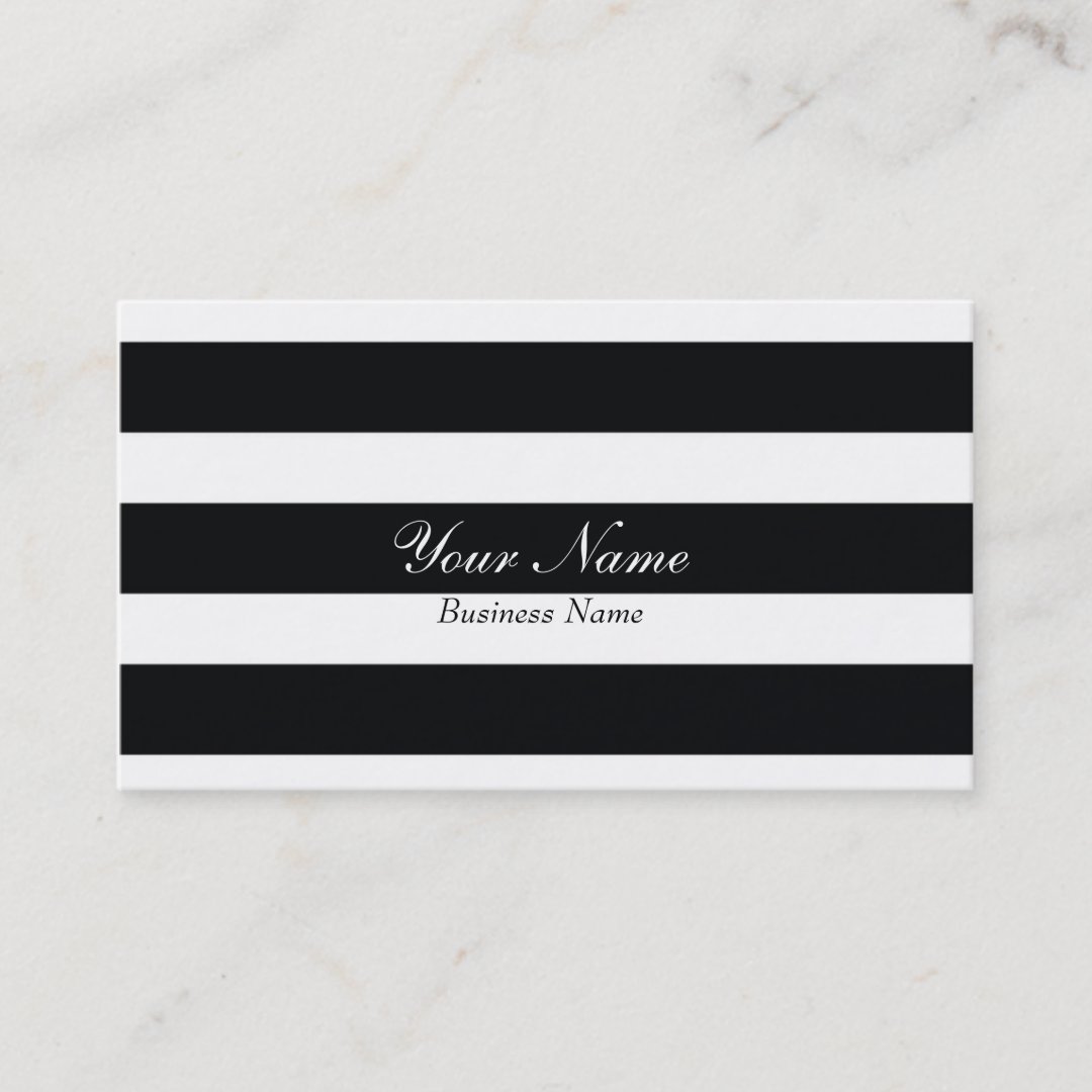 Black Stripe Business Card | Zazzle